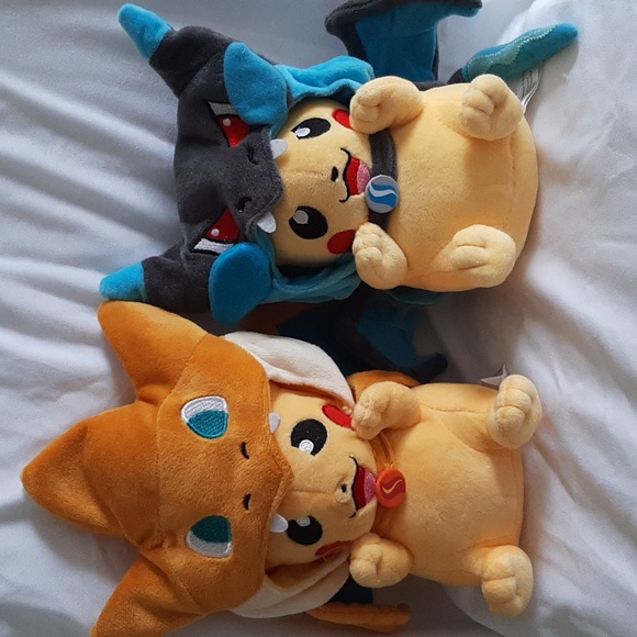 Pokemon | Toys | Mega Charizard X Y Costume Pikachu Plush | Poshmark